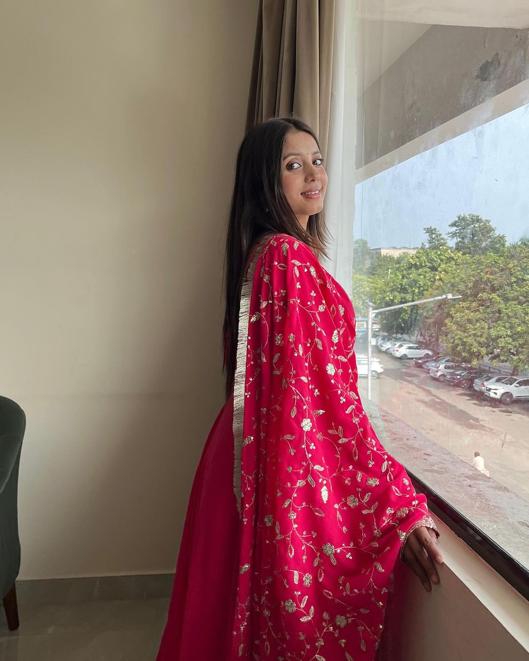 Preeti Negi In Rani Pink Color Soft Georgette With Heavy Embroidery Wo Tanhai